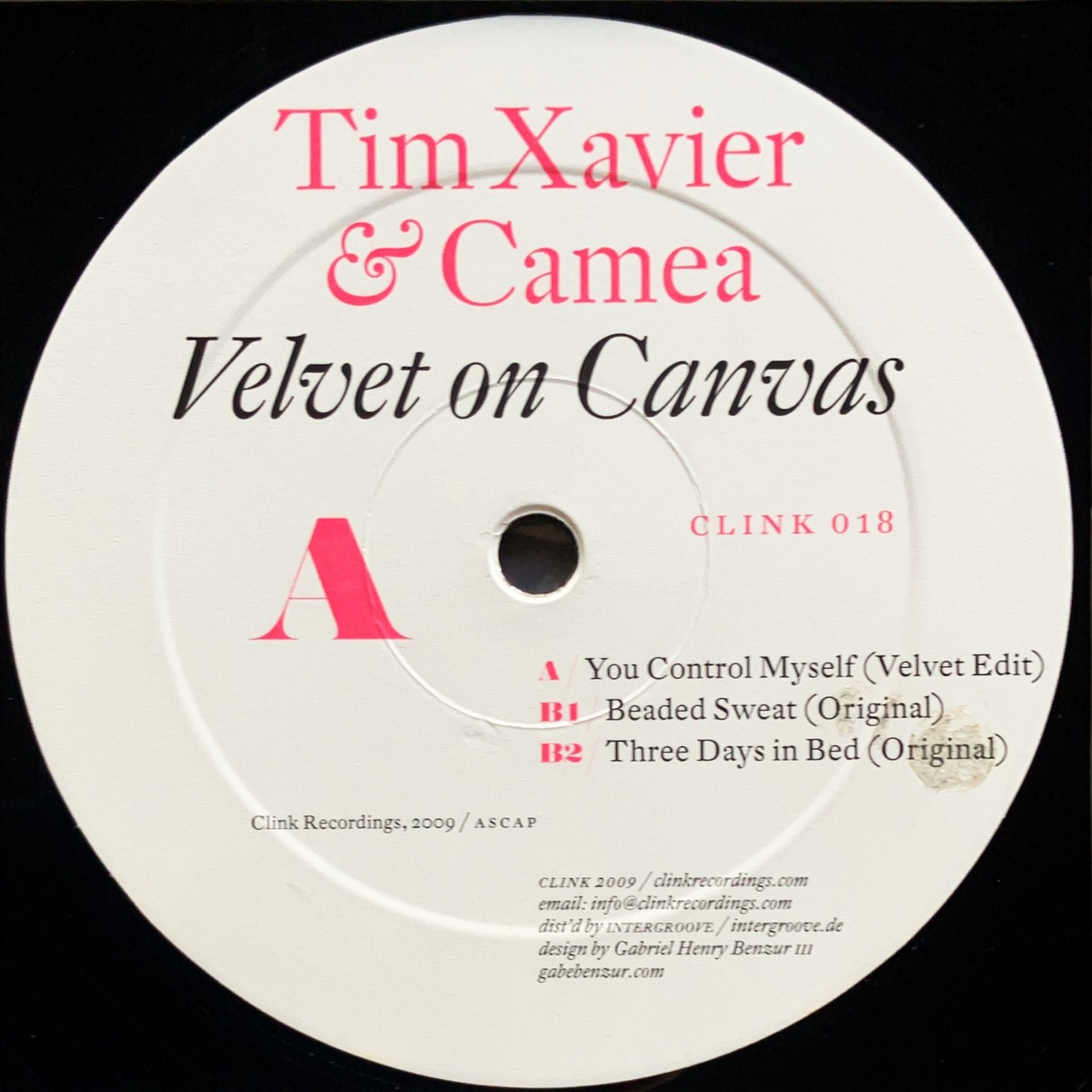 【12”】Tim Xavier & Camea / Velvet On Canvas (Clink Music) (CLINK 018 ...