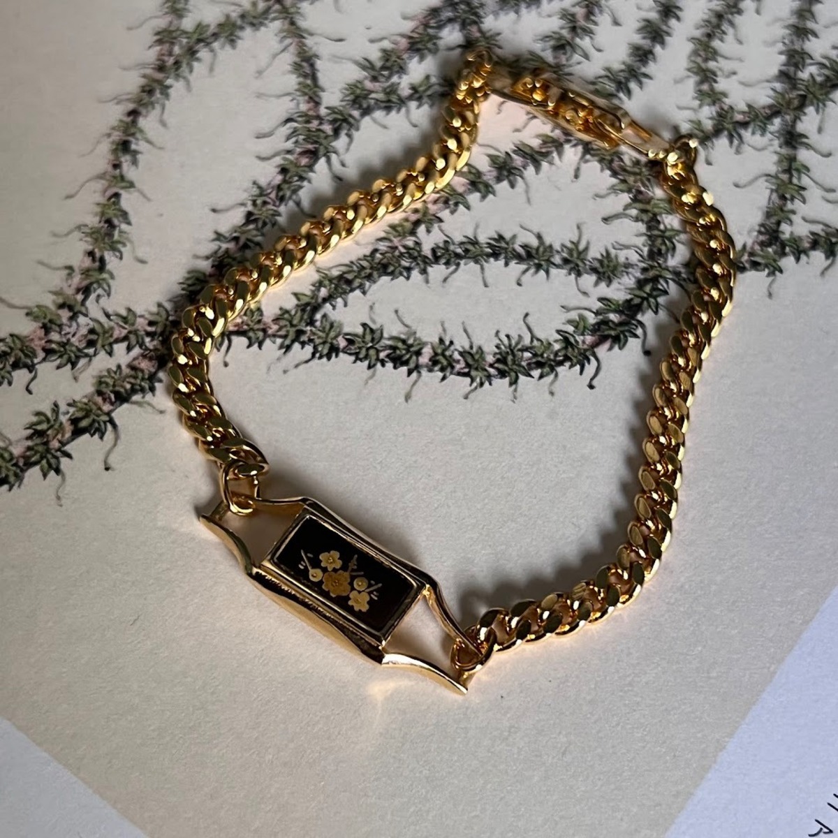 フラワー プレート ブレスレット 《B-0073》 | ModernLoop ユーズドアクセサリー専門店