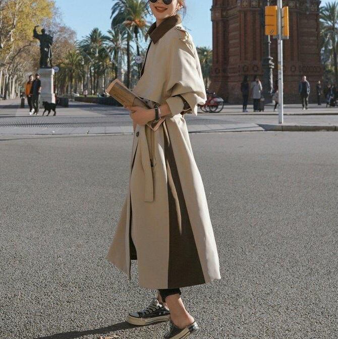 アウター 上着 コート トレンチコート ロングコート Aライン オーバー