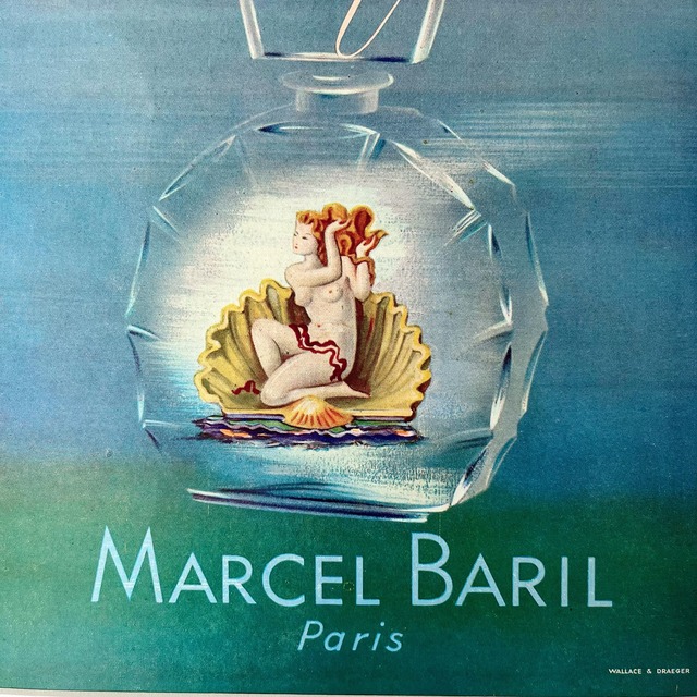 ＜1946 広告＞Marcel Baril ポスター ヴィンテージ アートポスター フレーム付き インテリア モダン おしゃれ かわいい ...