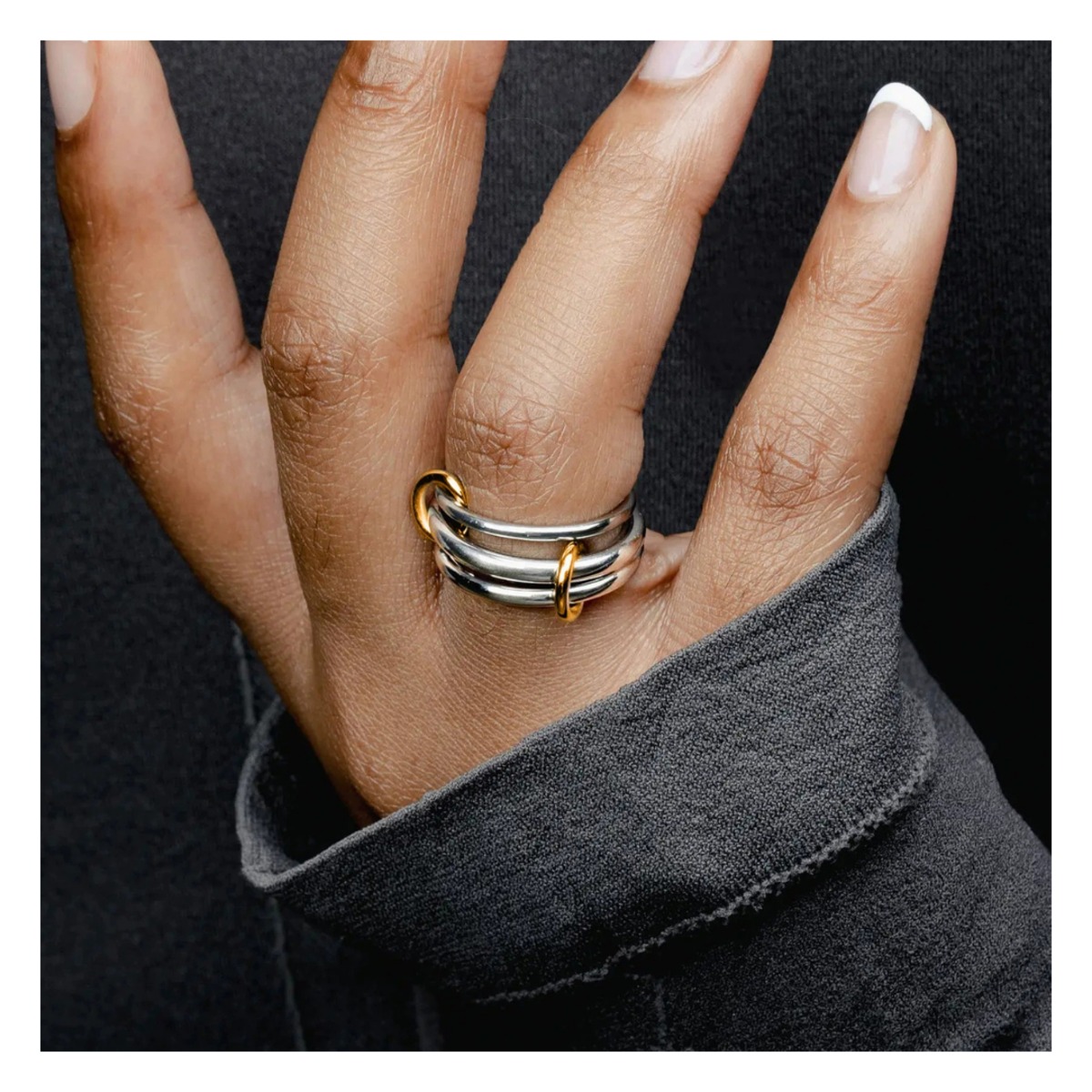 316L Bi-Color Multi-Layer Ring | misyjewelry