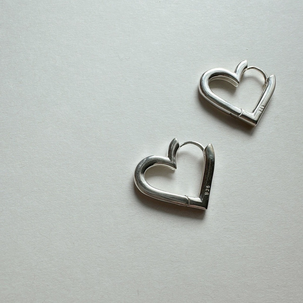 simple heart hoop pierce | eclacoco