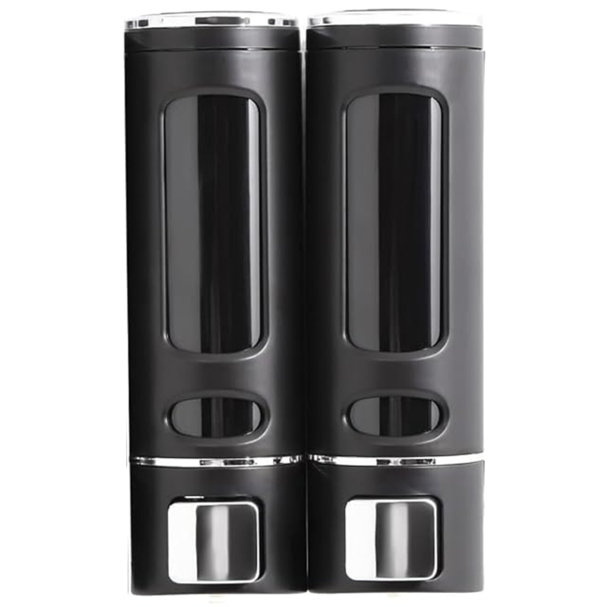 【累計10万本出荷】PREMM シャンプーディスペンサー マグネット シャンプーボトル 壁掛け (ブラック, ダブル 380ml x 2) | YAMA BASE