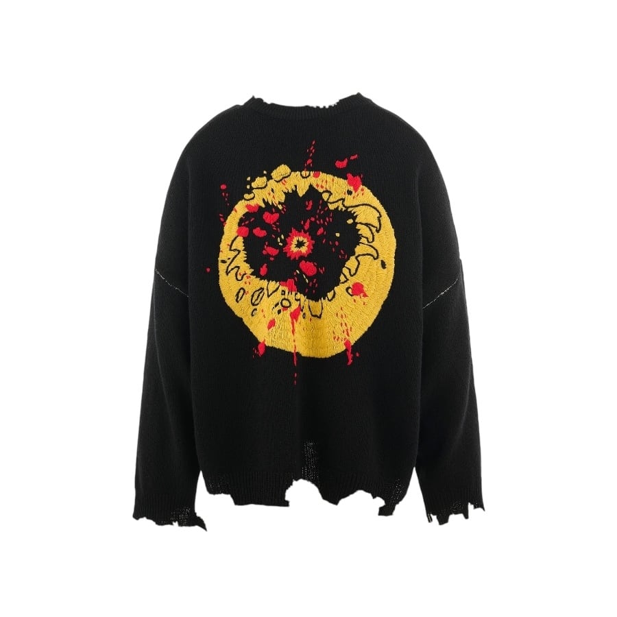 SAINT MICHAEL】SM-YS1-0000-C07/CP_CREW KNT/SMILE/BLACK | AYIN SAINT MICHAEL】SM-YS1-0000-C07/CP_CREW KNT/SMILE/BLACK | AYIN