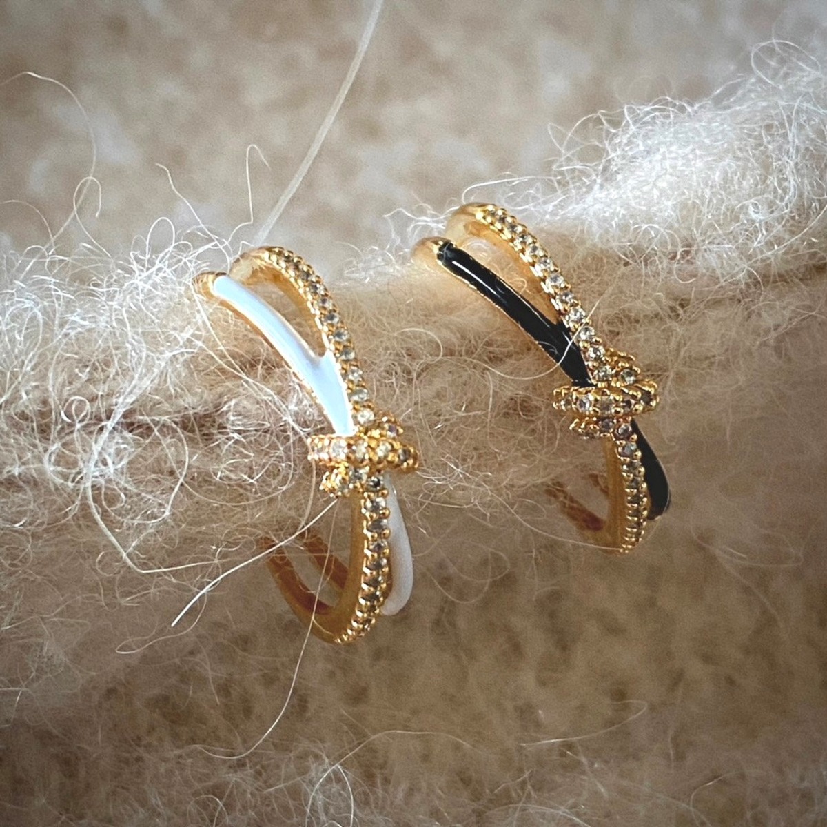 cz enamel knot ring【 4color 】No.R018 | o n e m a r k e t