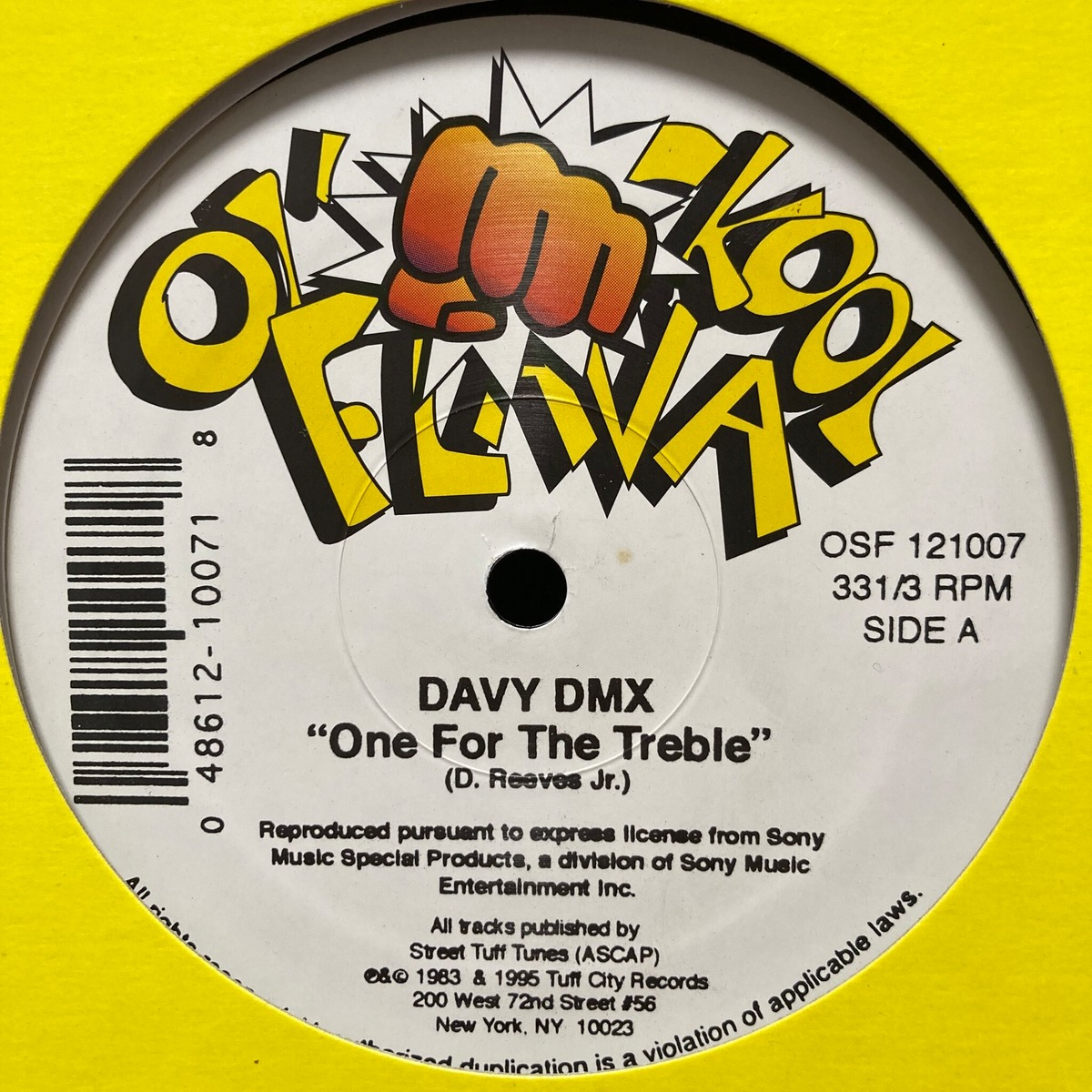 Davy DMX - One For The Treble / Davy's Scratch - Ol' Skool Flava[輸入中古12 ...