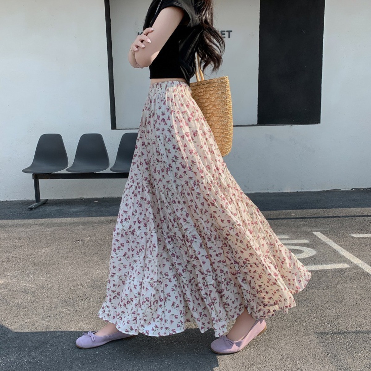 【bottoms】花柄スカート M30688 | nanastyle