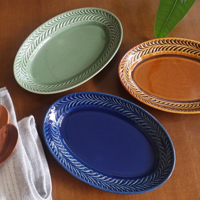 波佐見焼 翔芳窯 オーバルプレート Hasami-yaki Elliptical plate #337 | 和食器のお店 Soil浅草