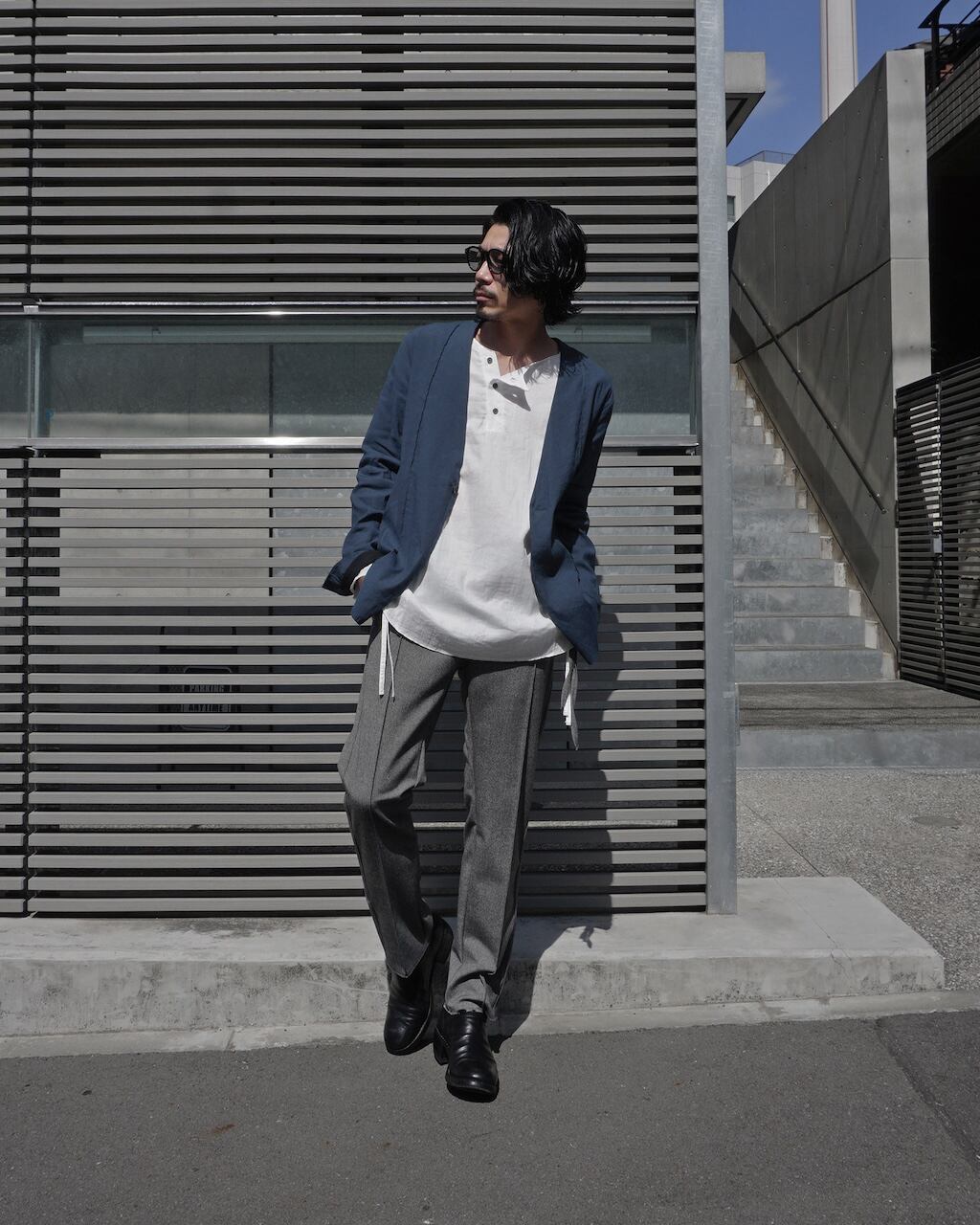 ASKYY / STRETCH LINEN JACKET / DEEP BLUE | ASKYY TOKYO FLAGSHIP ASKYY / STRETCH LINEN JACKET / DEEP BLUE | ASKYY TOKYO FLAGSHIP