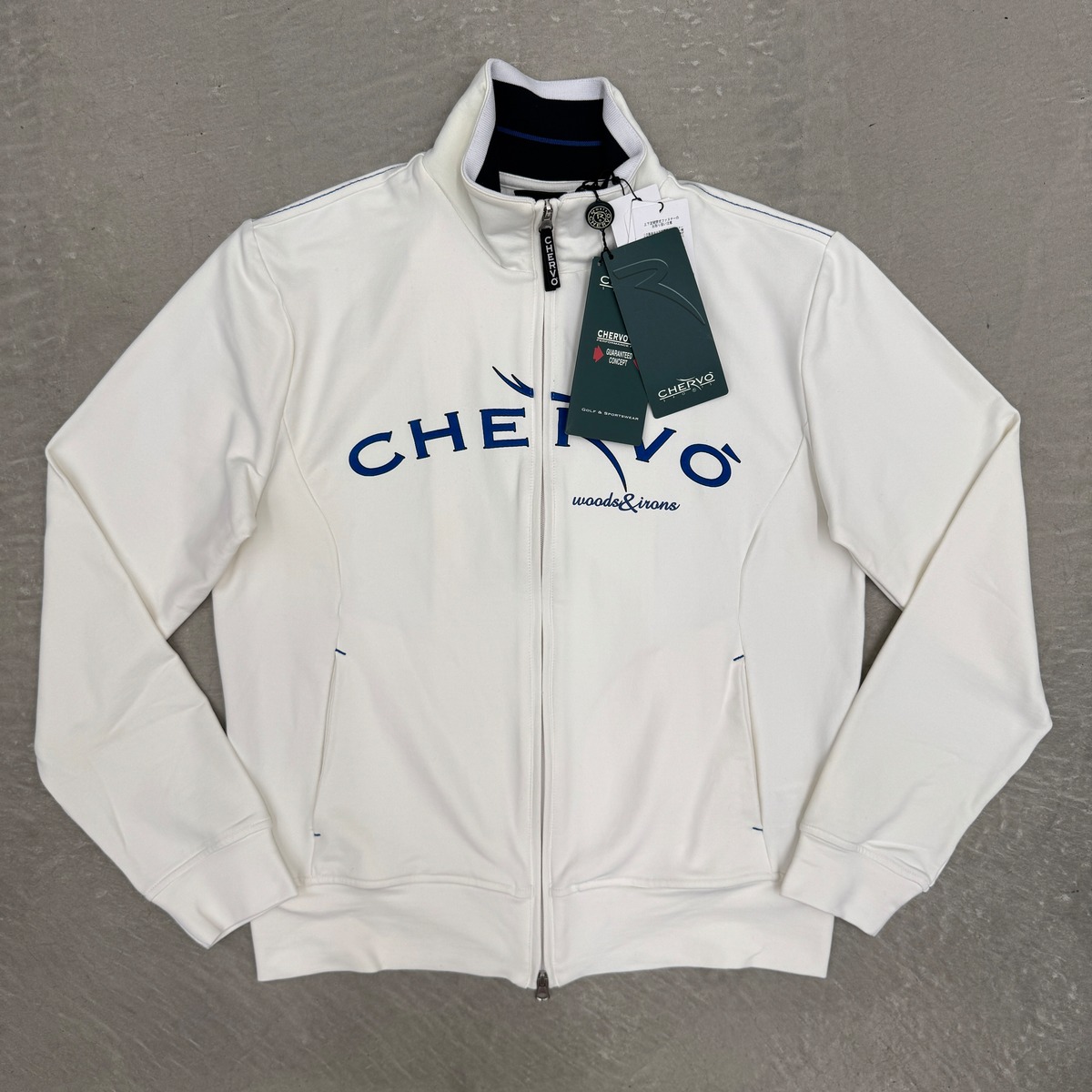 CHERVO Nylon Zip up Cardigan White 46 | ASSET VINTAGE アセットヴィンテージ