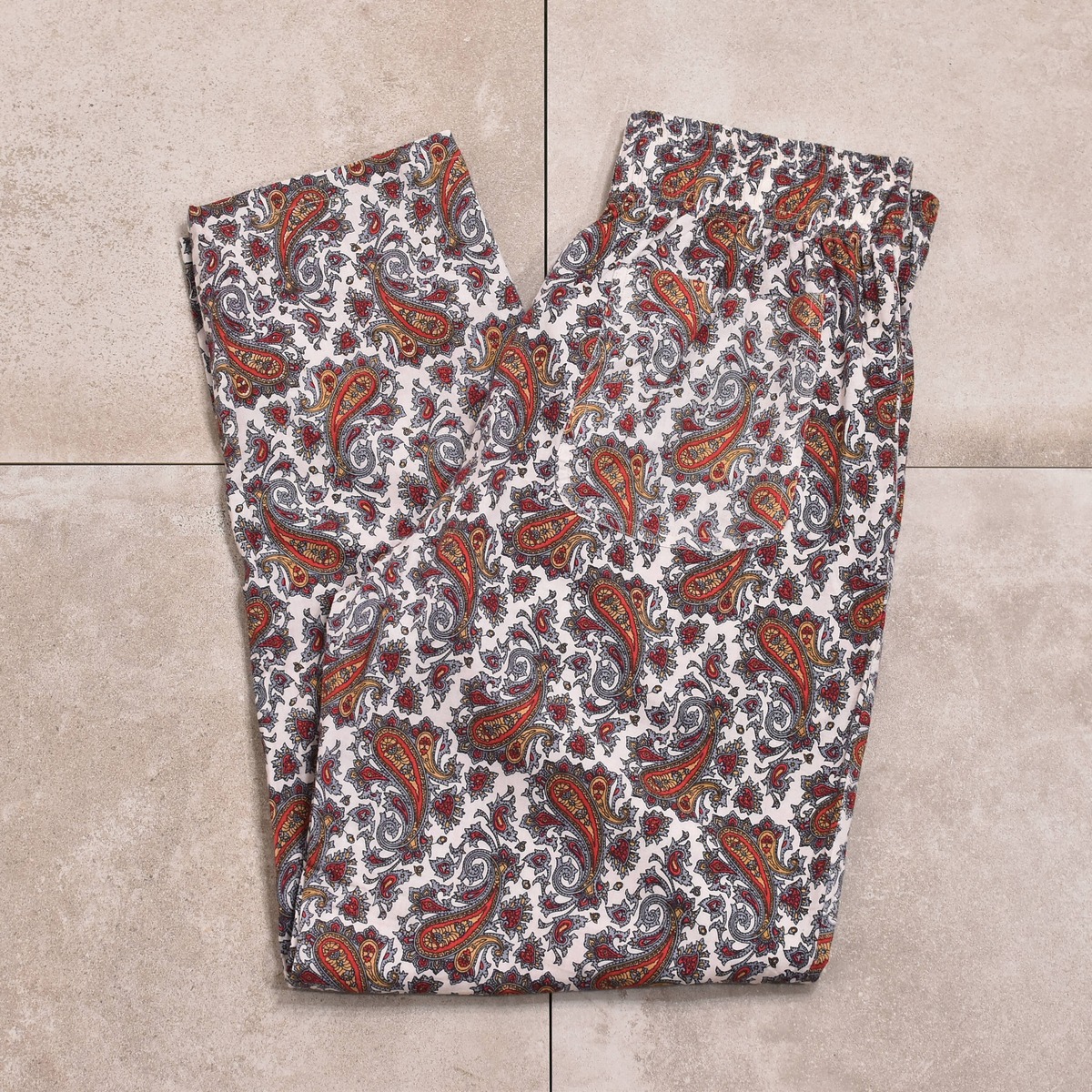 00s Paisly pattern easy pants | 古着屋 grin days memory 【公式】古着通販 オンラインストア