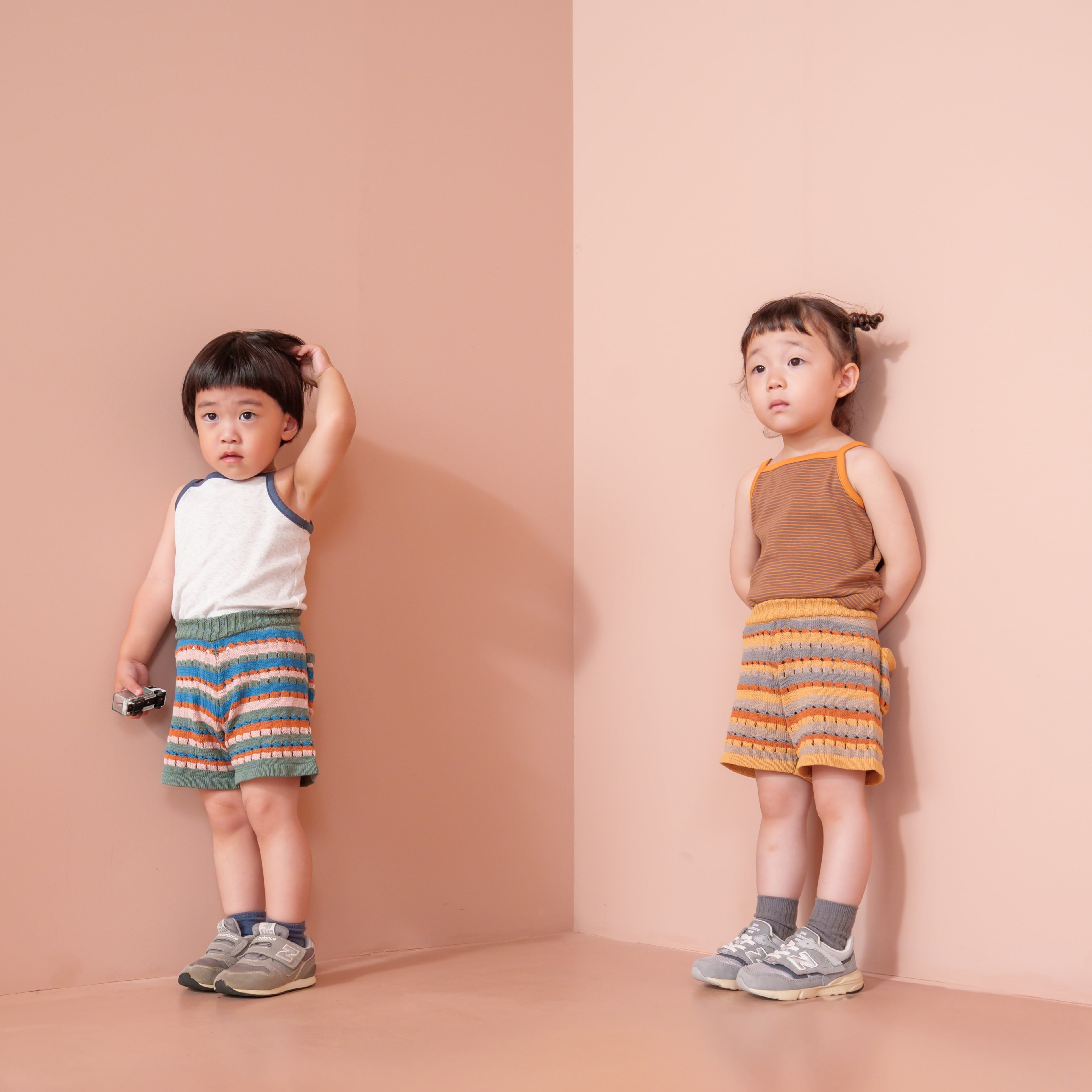 25SS】&PAL(アンドパル)透かし編みボーダーショートパンツ 25SS】&PAL(アンドパル)透かし編みボーダーショートパンツ