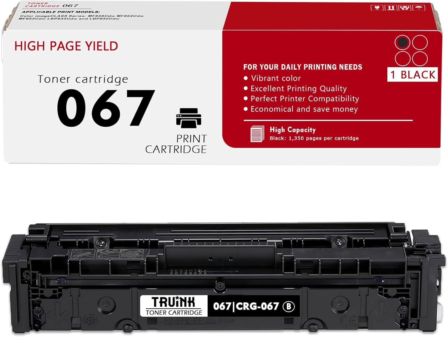 067トナーカートリッジ1パックのキヤノン067 CRG-067 CRG067 CRG067 TONER互換性MF654CDW MF656CDW MF653CDW LBP632CDW ...