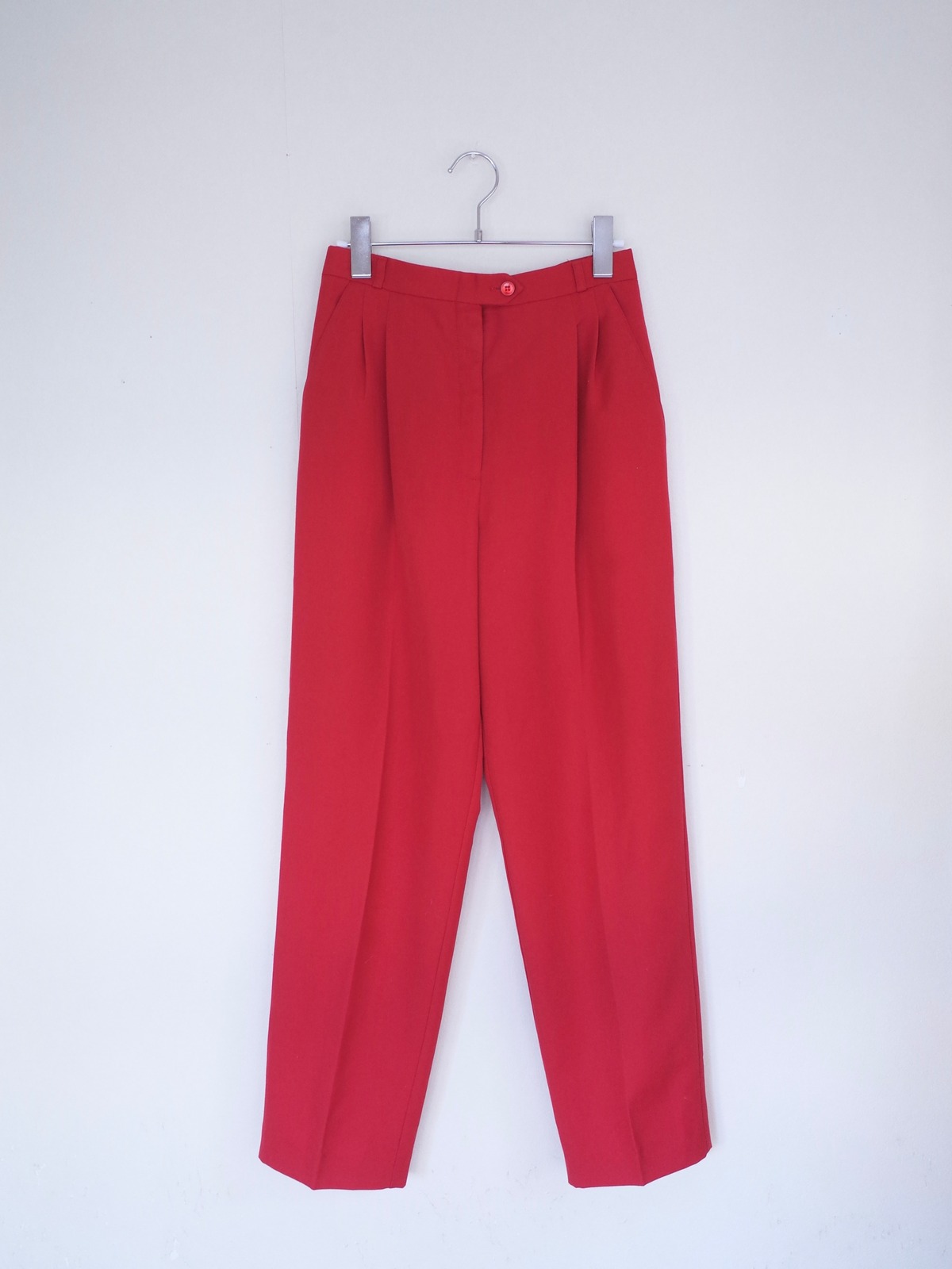 80s Red tuck pants | port.