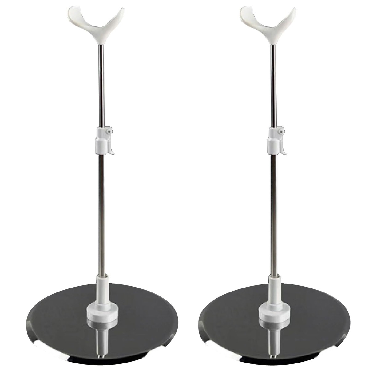 ドール スタンド 人形 フィギュア 固定 ベース 台座 ディスプレイ ステンレス 2個セット | quickstore