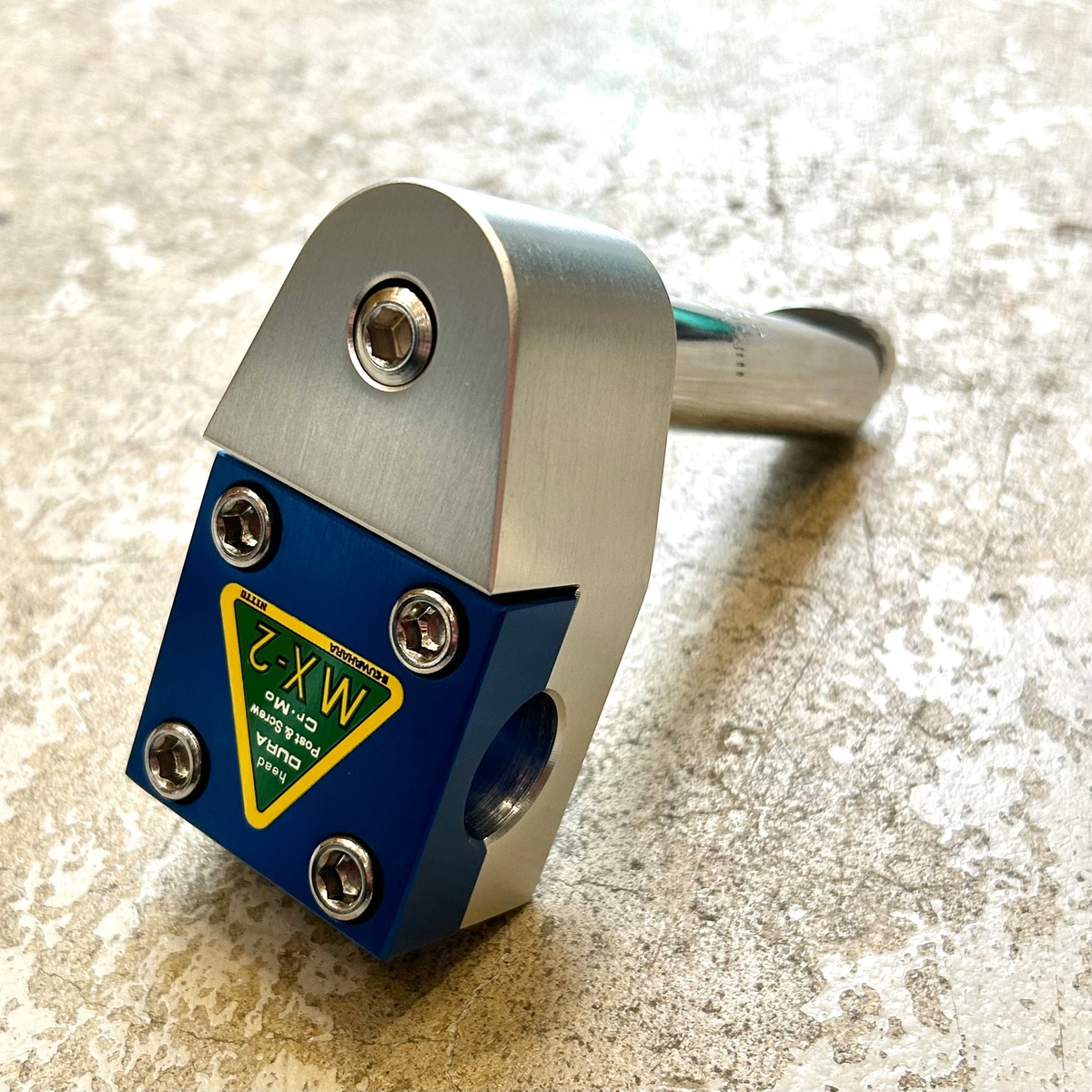 "NEW" KUWAHARA NITTO MX-2 stem in BLUE x SILVER | SCREAMINWHEELS