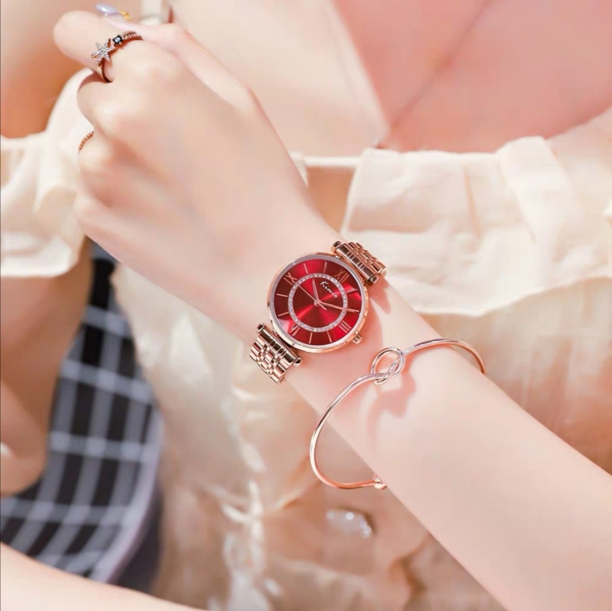 Kimio AF-6389(Red) 腕時計 レディース | AromaFlat watch shop 腕時計 レディ―ス 工房