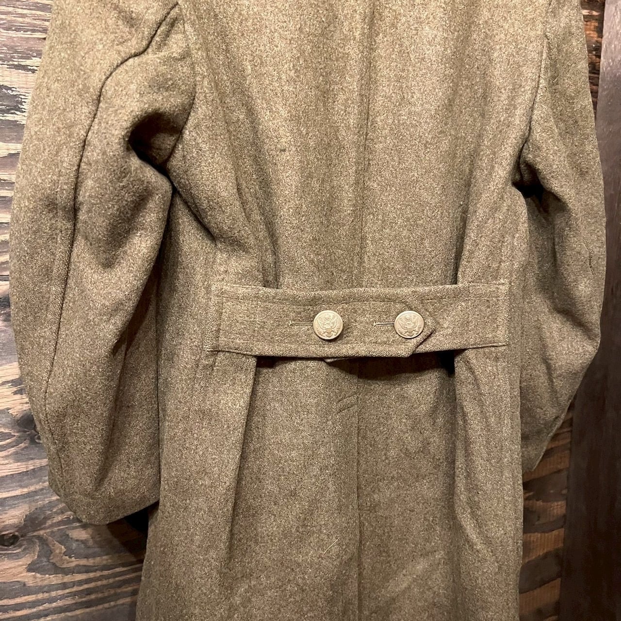 40s〜 US Army 米軍実物 WW2 ウール オーバーコート 34R S/M グレートコート ダブル ヴィンテージ ミリタリー 極上 ...