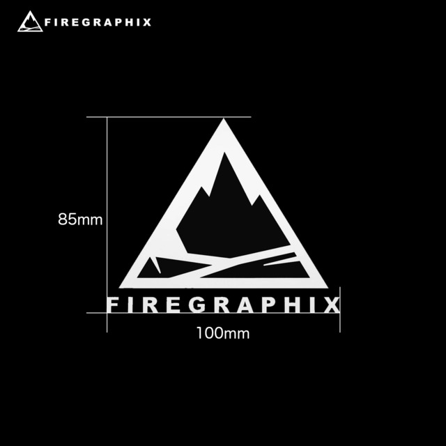 ＜FG020＞カッティングシート三角マットホワイトステッカー | FIREGRAPHIX