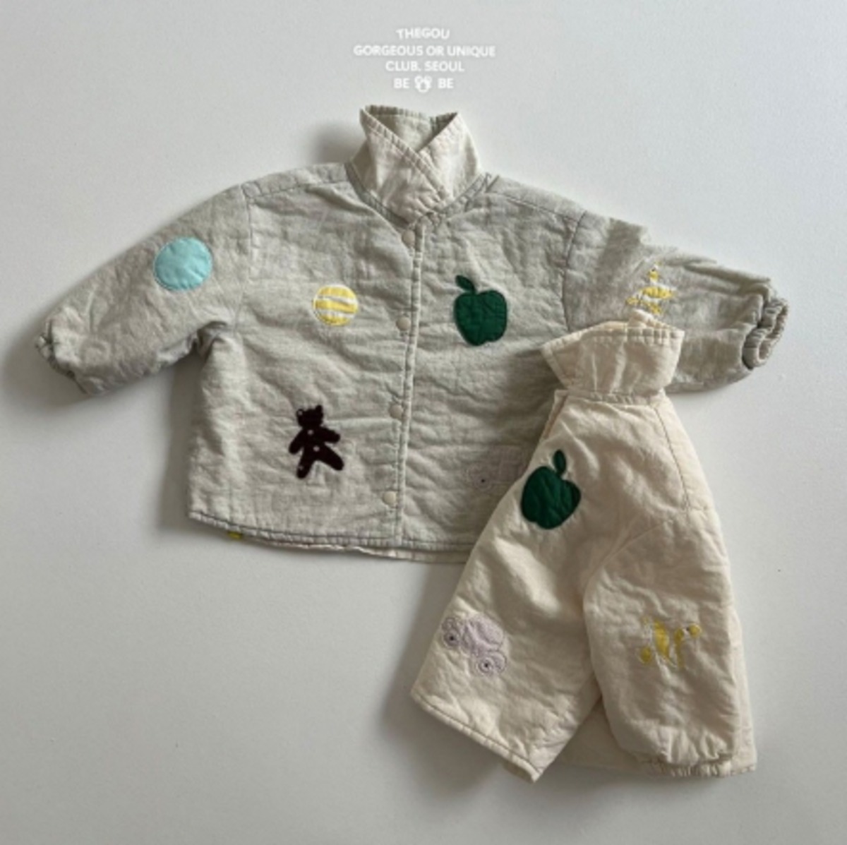 【予約】GOU*【Baby】cute patch jumper 韓国子供服 ベビーアウター | POLANTOKKI ~旬の韓国子供服をお届け~