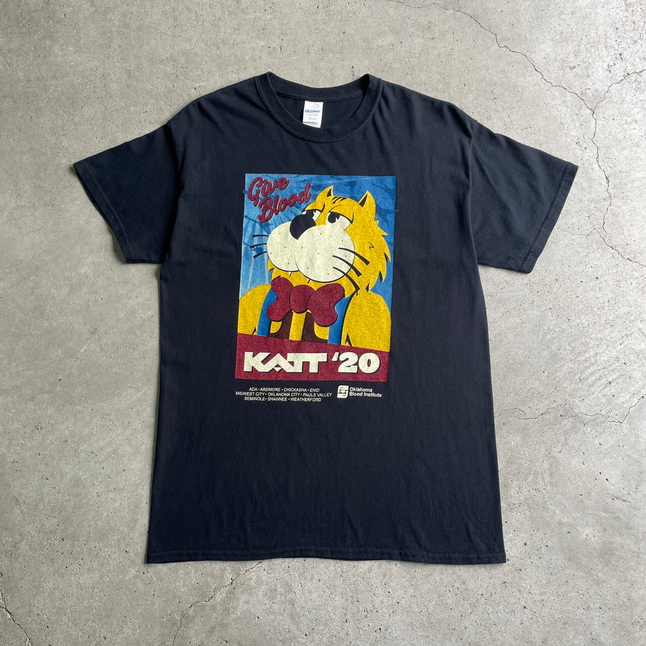 KATT-FM ラジオ局 企業ロゴ キャラクター プリントTシャツ メンズM 古着 ビンテージ ヴィンテージ ブラック 黒色【Tシャツ ...