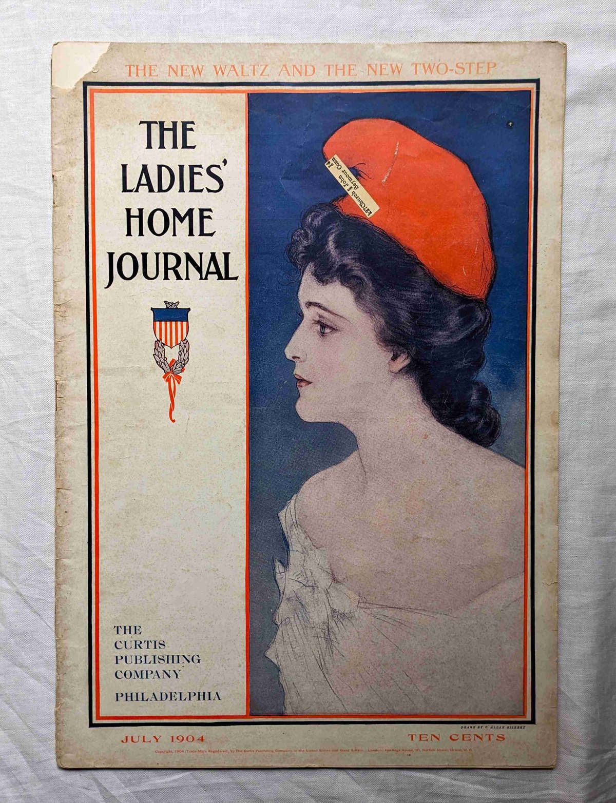 1904年 The Ladies' Home Journal チャールズ・アラン・ギルバート 女性画/花嫁 階段の古時計 William Ladd Taylor/Walter Russell ...