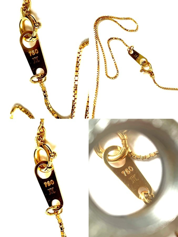 CELINE セリーヌ K18 YG サークル CELINE PARIS ロゴ CELINE セリーヌ K18 YG サークル CELINE PARIS ロゴ