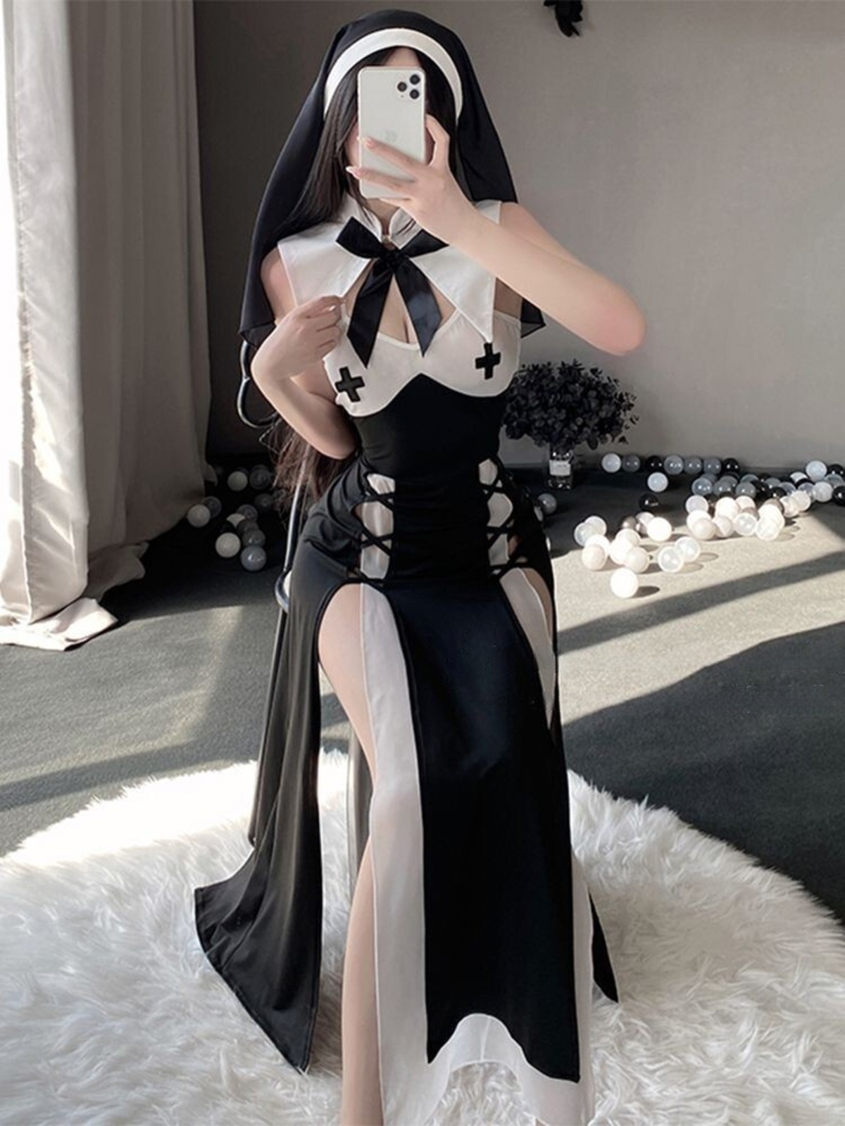 ロングスリットシスターコスプレ【no 1345】 かわいいレディースコスプレ衣装 コスプレ通販lilymoon リリームーン ｜かわいい