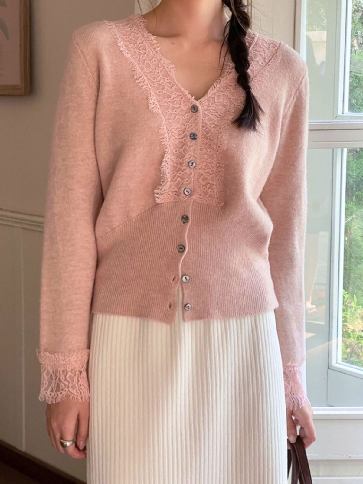 2colors ：：Delicate Lace Button Cardigan | Rei