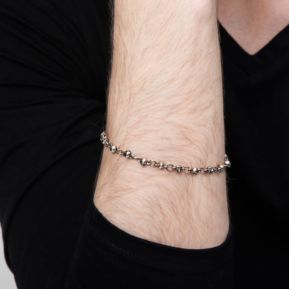 スカルブレスレット ACB0105 Skull bracelet シルバー スカルブレスレット ACB0105 Skull bracelet シルバー