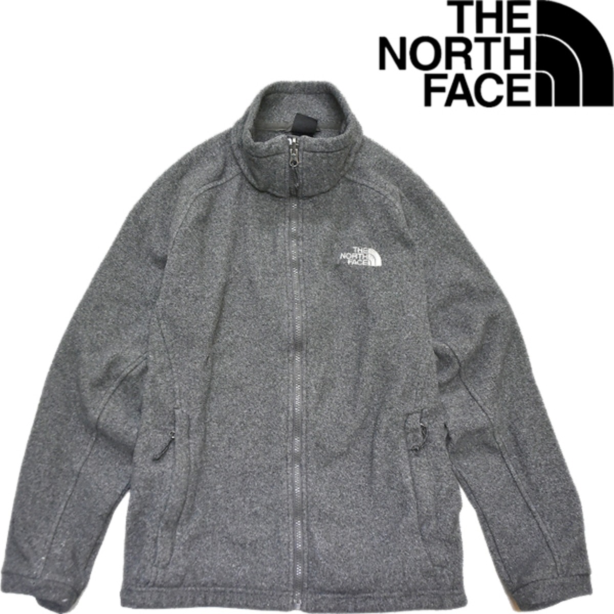 1点物 ノースフェイスTNFグレーフリースジャケット古着メンズMLレディースOKアメカジ90sストリート/アウトドアブランド登山レトロ ...