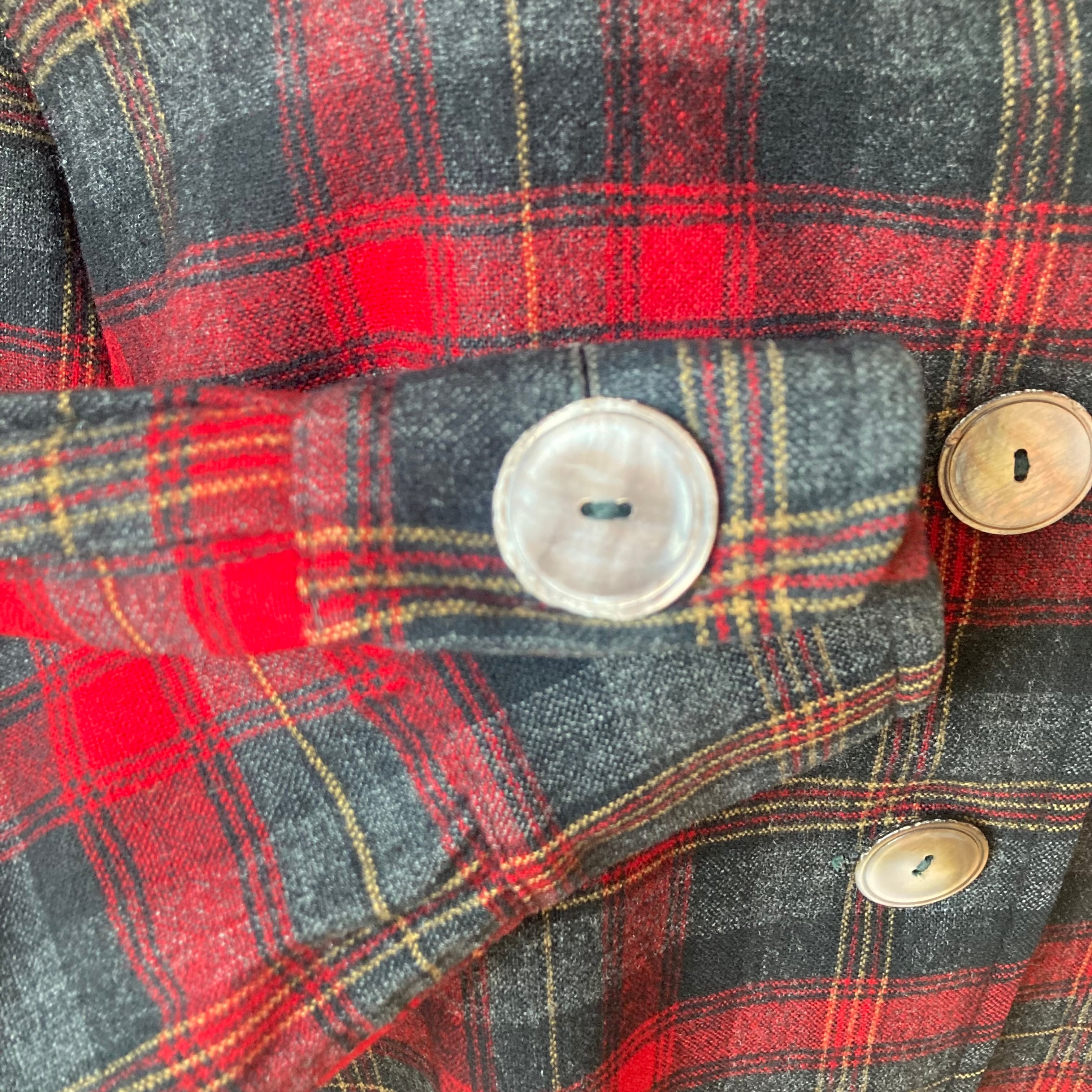 40s PENDLETON ペンドルトン チェック オープンカラー ウールジャケット | 古着とオレンジと