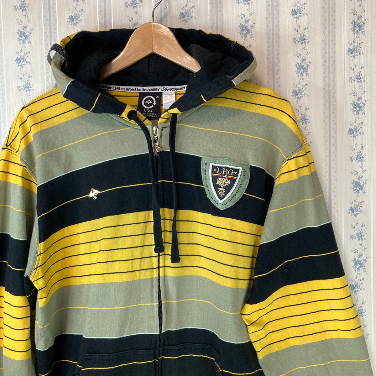 【アーバンHIPHOP】LRG エルアールジー マルチボーダーパーカー カリフォルニア KANYE WEST ストリート系 | レトロショップBGs