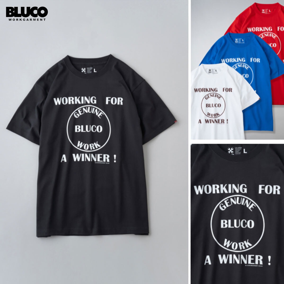☆セールプライス!! BLUCO(ブルコ) OL-1203 PRINT TEE -Winner- 4色(BLU/RED/SUM/WHT) | Pin's store