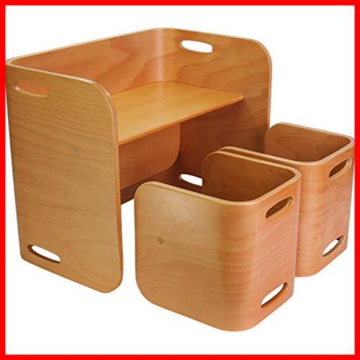 【人気商品】HOPPL(ホップル) コロコロチェア&デスク コロコロチェア&デスク3点セット ナチュラル ビーチ材 CL-3set-NA | metta