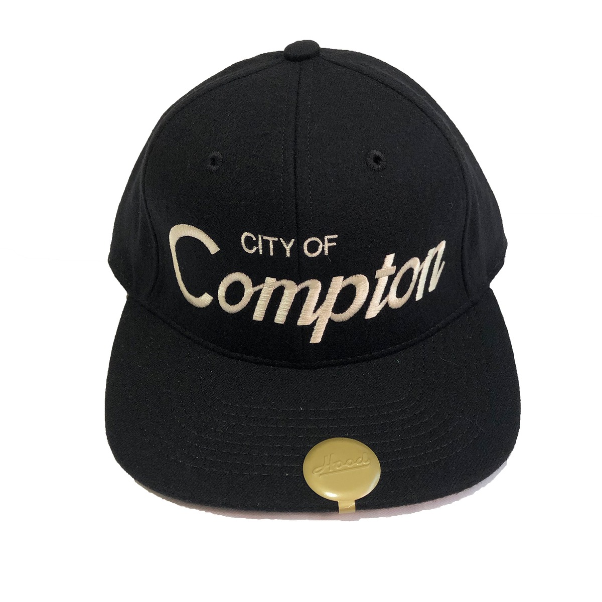 HOOD HAT / WOOL BASEBALL CAP "Compton" BLACK | THE CONTRARIAN
