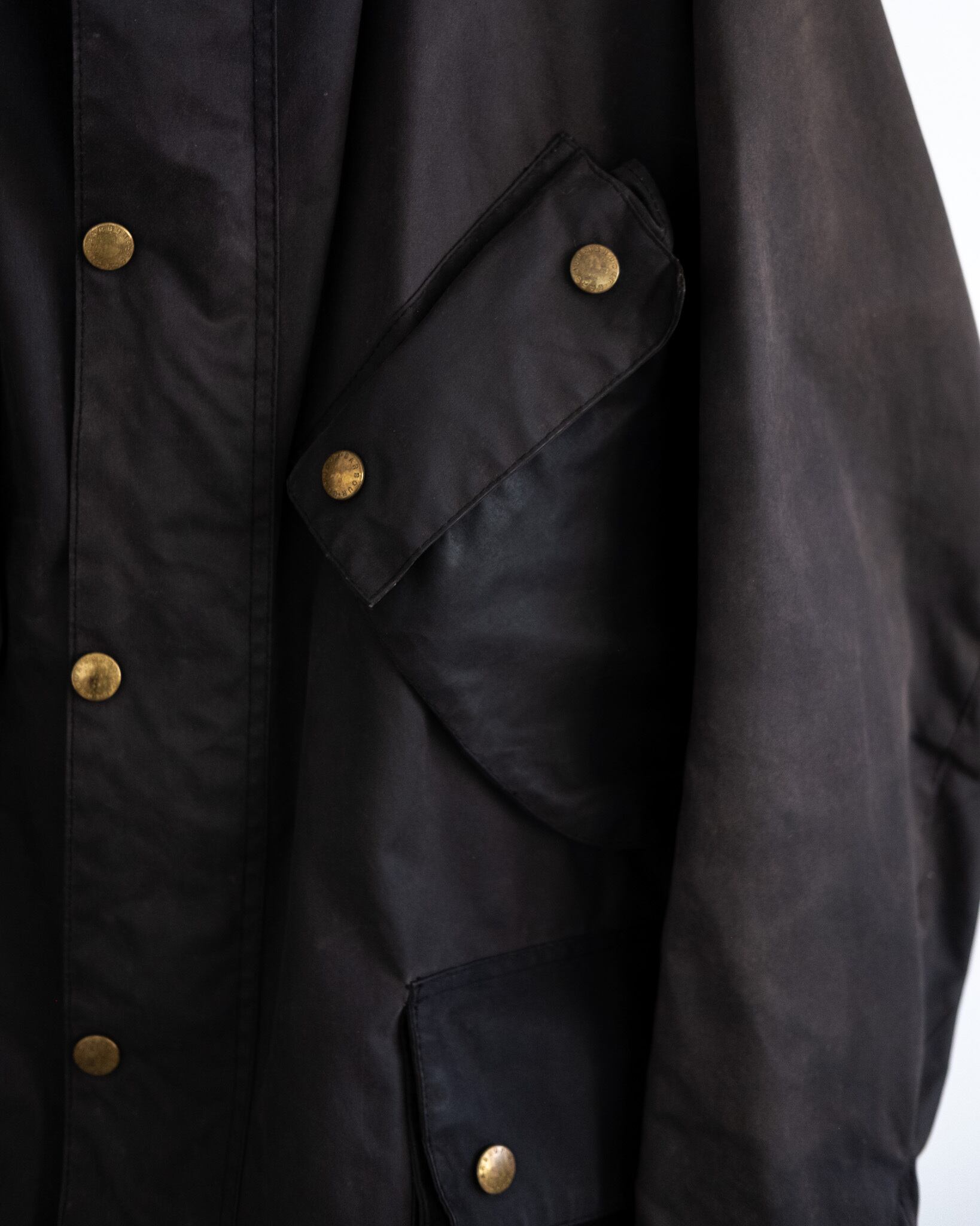 [90's] "Barbour" INTERNATIONAL Waxed Cotton Motorcycle Jacket ...