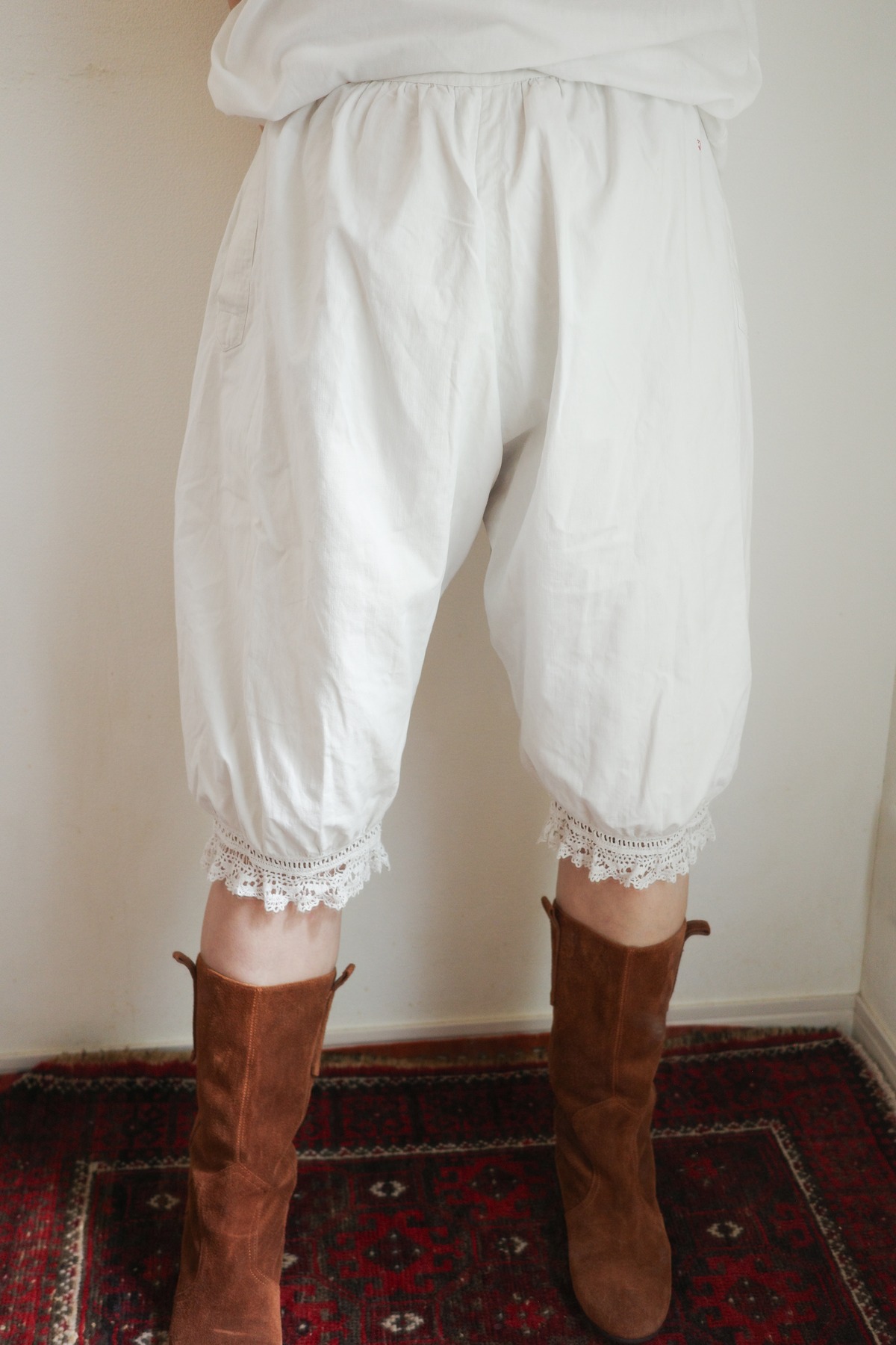 antique 1900’s Victorian French white cotton bloomers | totovintage