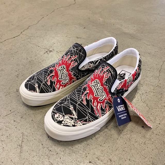 VANS / Slip-On 98 Dx (ANAHEIM FACTORY) "OG BLACK/OG SPIDER WEB ...