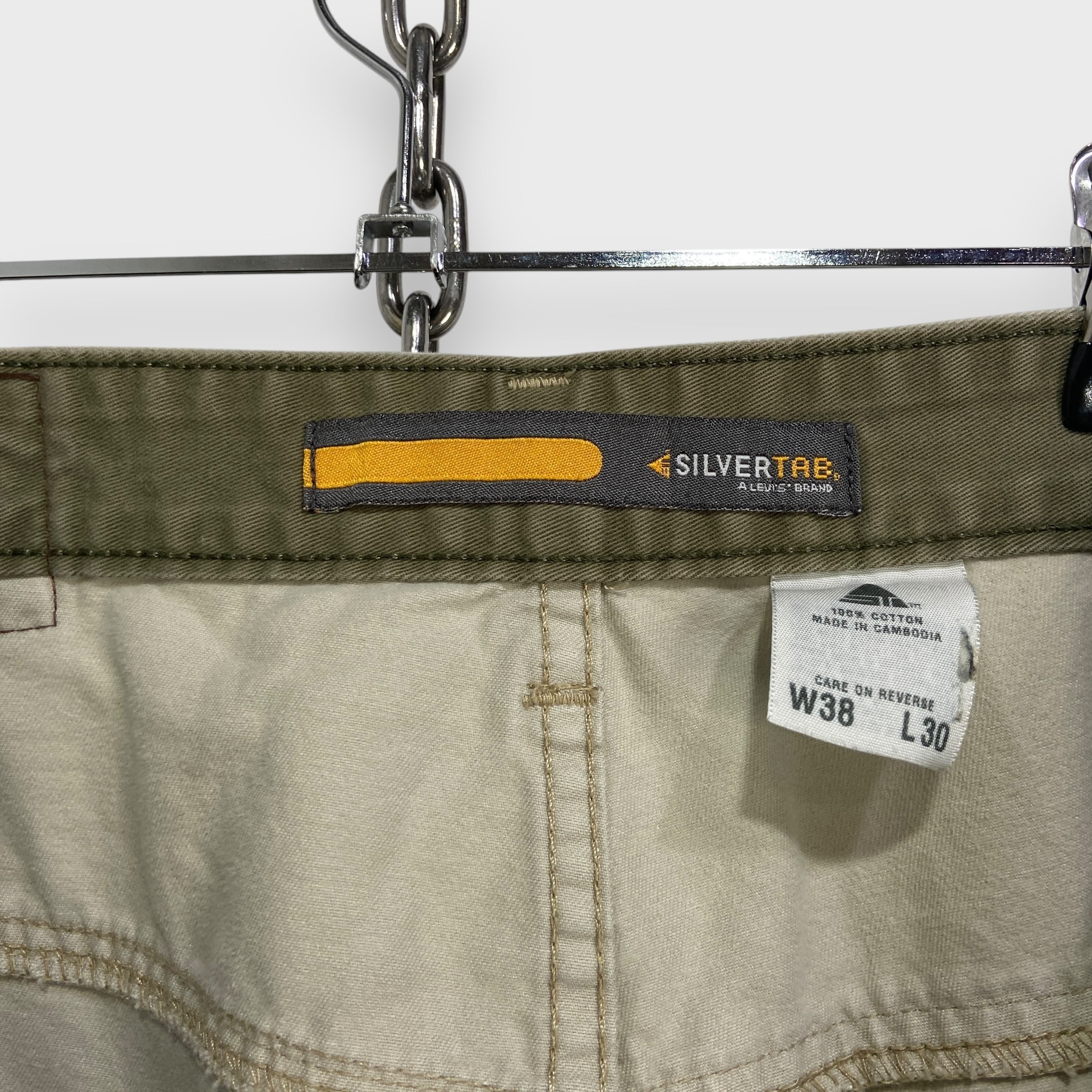 00s リーバイス シルバータブ ペインターパンツ ベージュ W38L30 00s リーバイス シルバータブ ペインターパンツ ベージュ W38L30