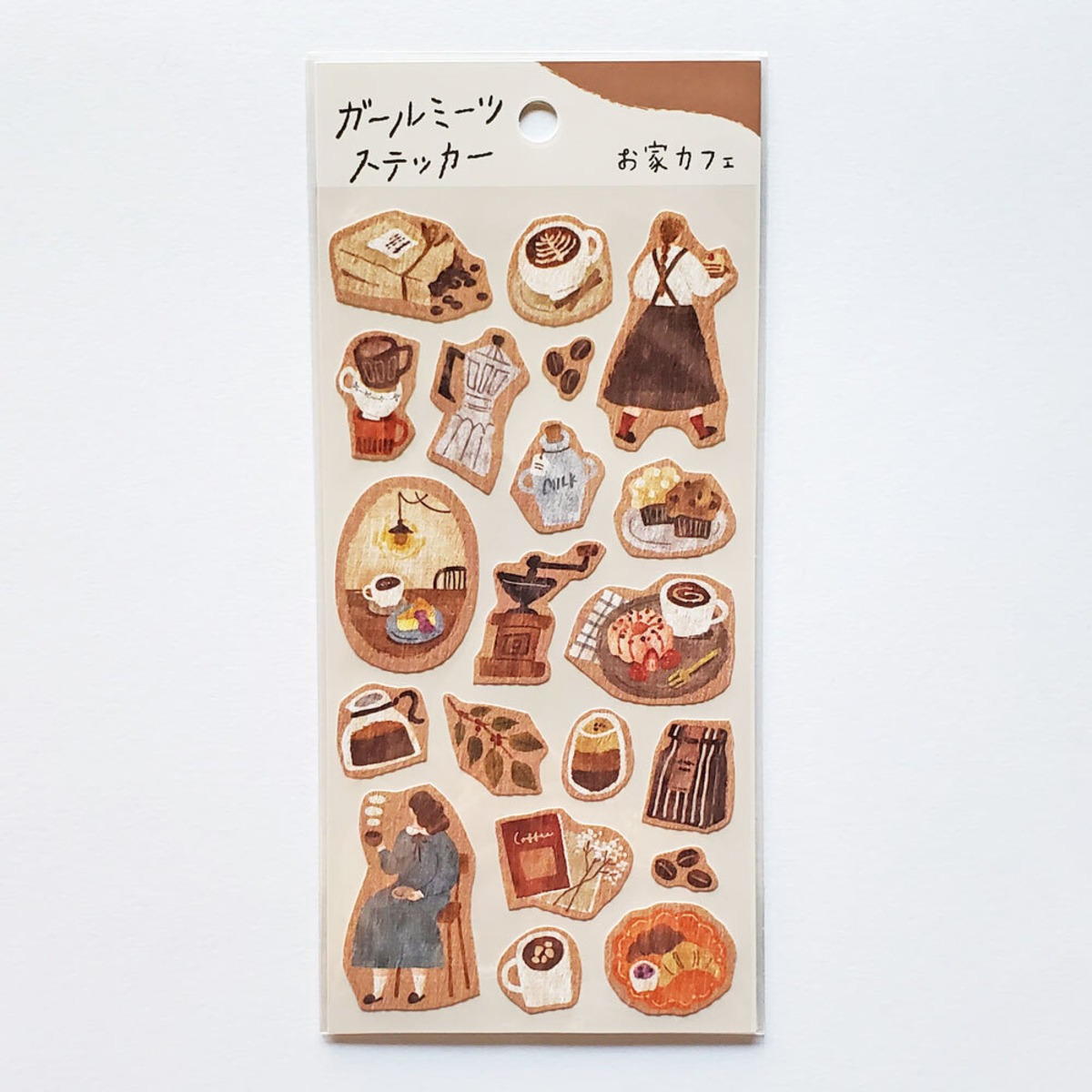 ガールミーツステッカーシール 81703 お家カフェ | hacohalu 紙雑貨・文具専門店