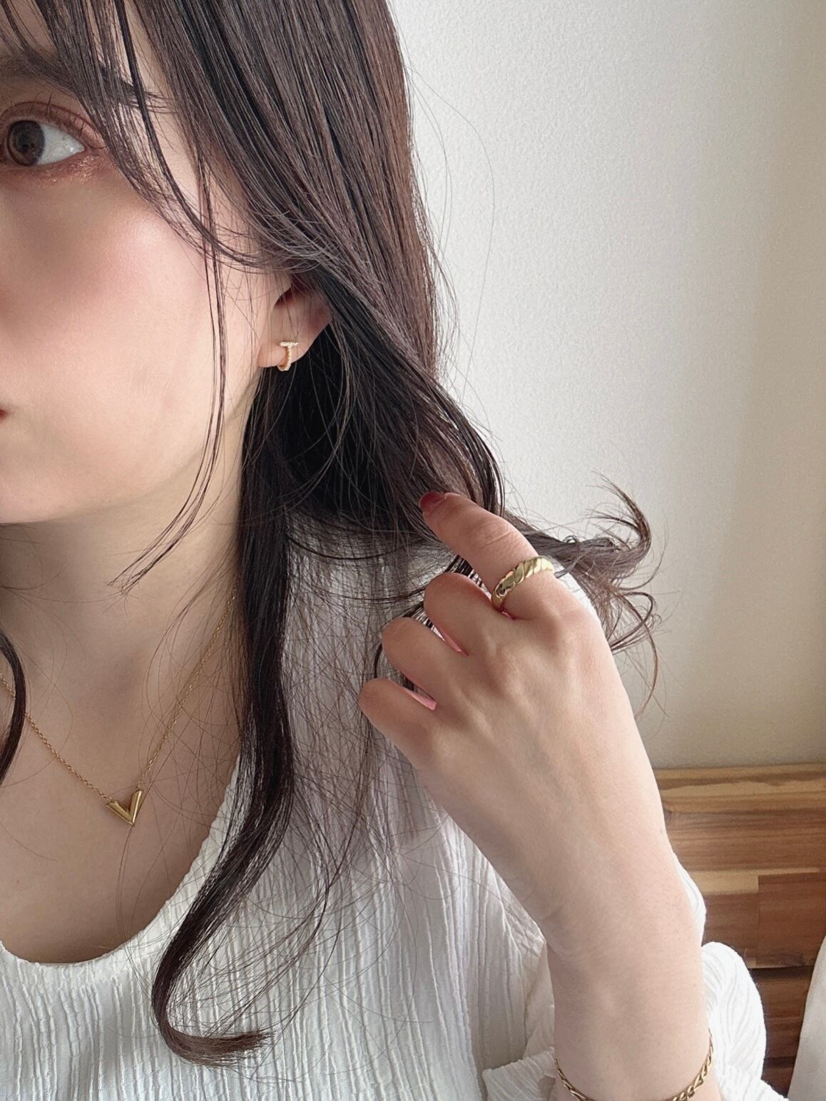 S925 Tフープピアス | none