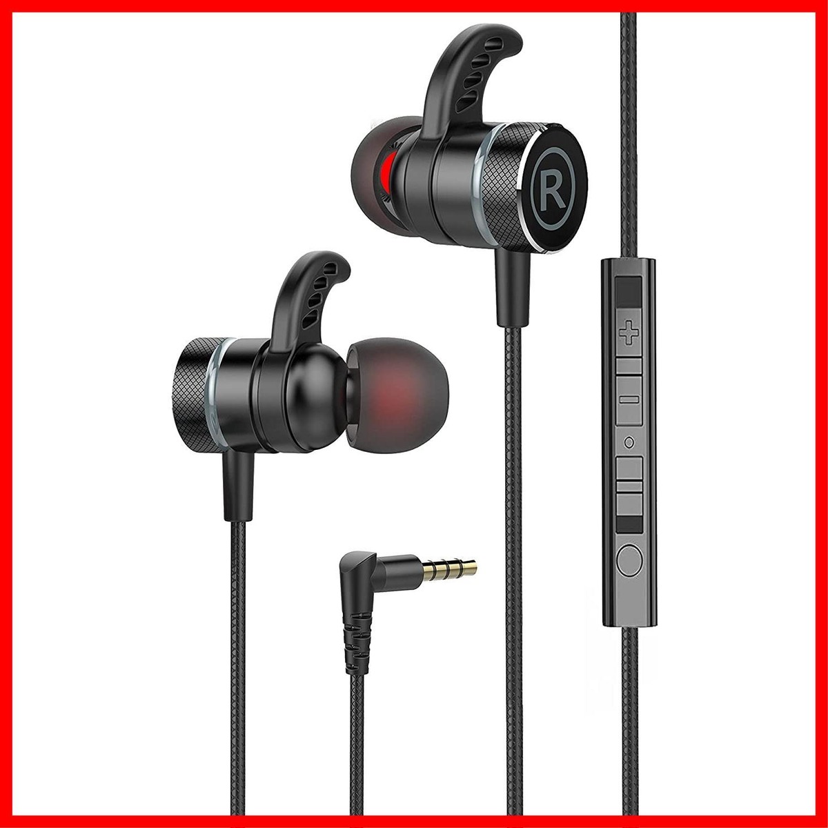 Kasott Soundmaster Pro V1 マイク付きゲーミングイヤホン【マイクミュート機能 】低音重視 イヤフォンヘッドホン カナル ...