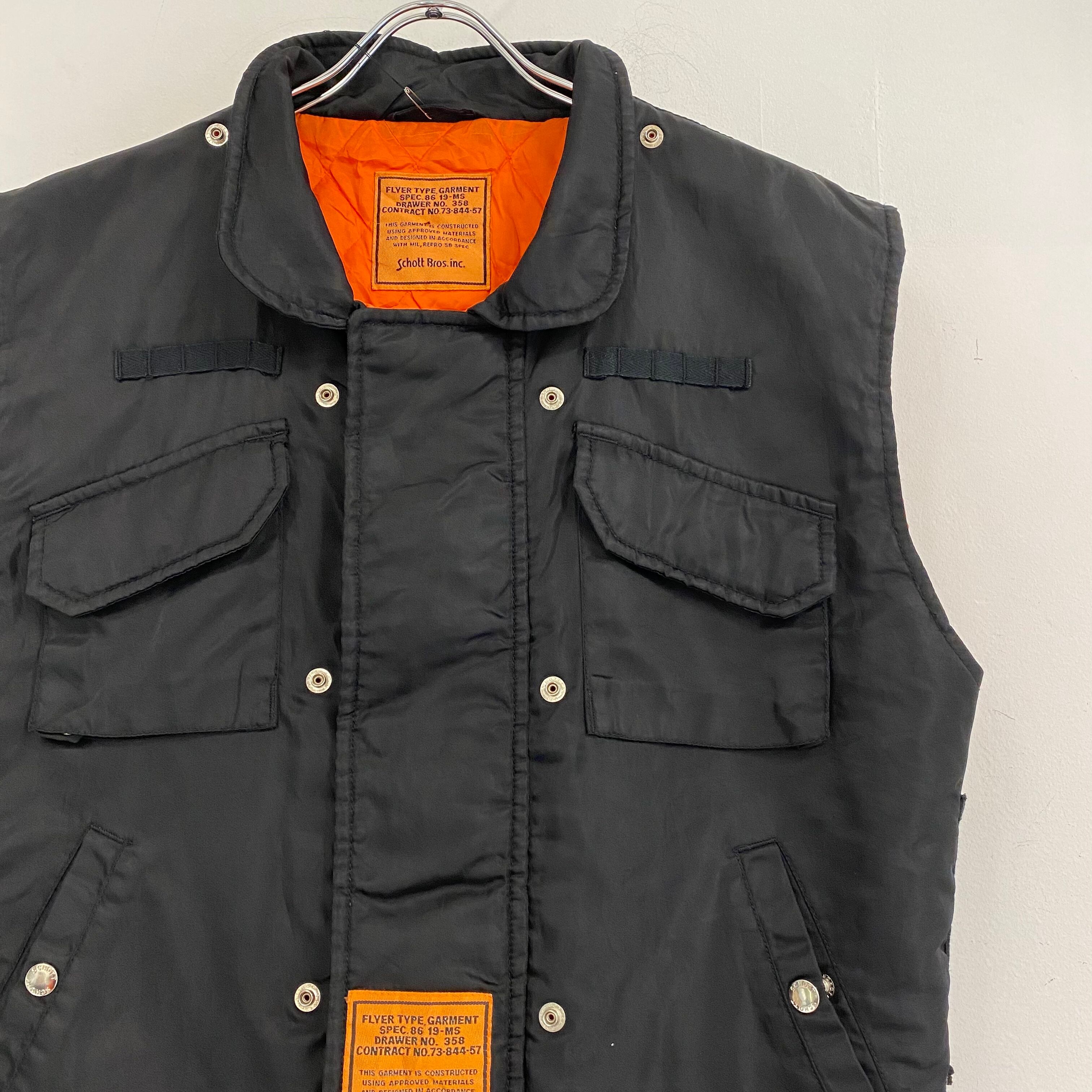 Schott flyer type garment used nylon vest SIZE:XL S4 | Pay ID