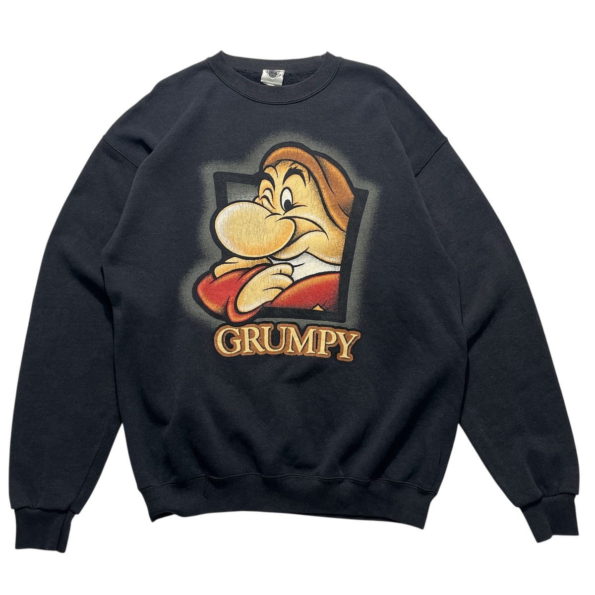 90's Vintage Disney Snow White Grumpy Sweatshirt USA-Made Black M | 古着屋 ...
