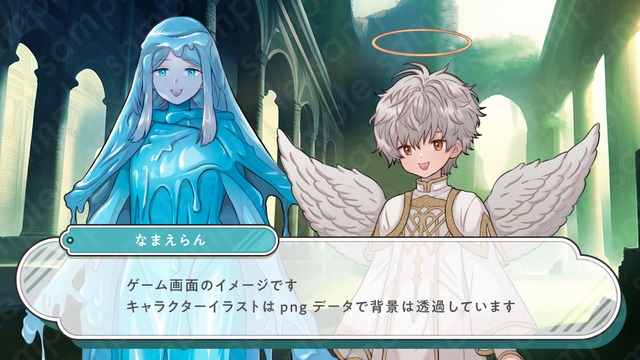 【立ち絵素材】水属性スライム女性のイラスト・ファンタジー・モンスター・擬人化・全身表情10種＋α | POMPACK