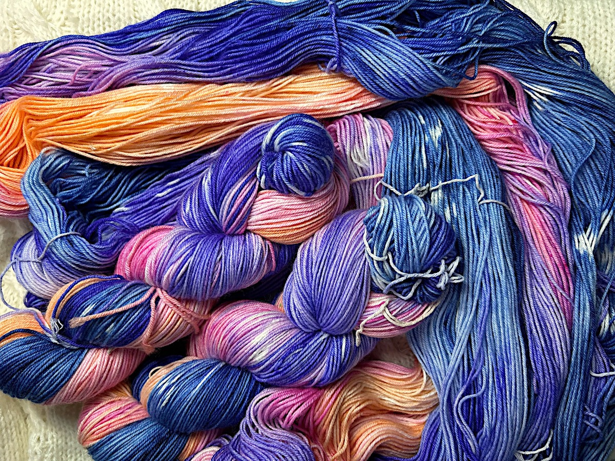 手染めメリノソックヤーン 白夜 | Miyuka Handmade