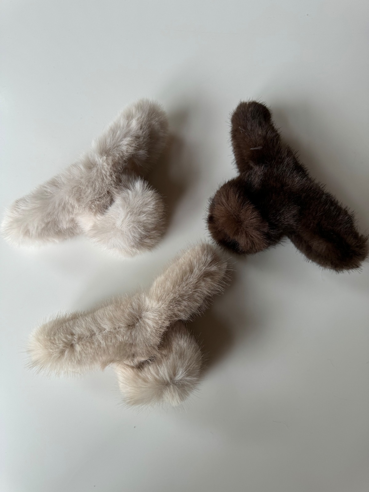 Fur clip/ ivory.beige.brown(12月中旬頃発送予定) | moripon.