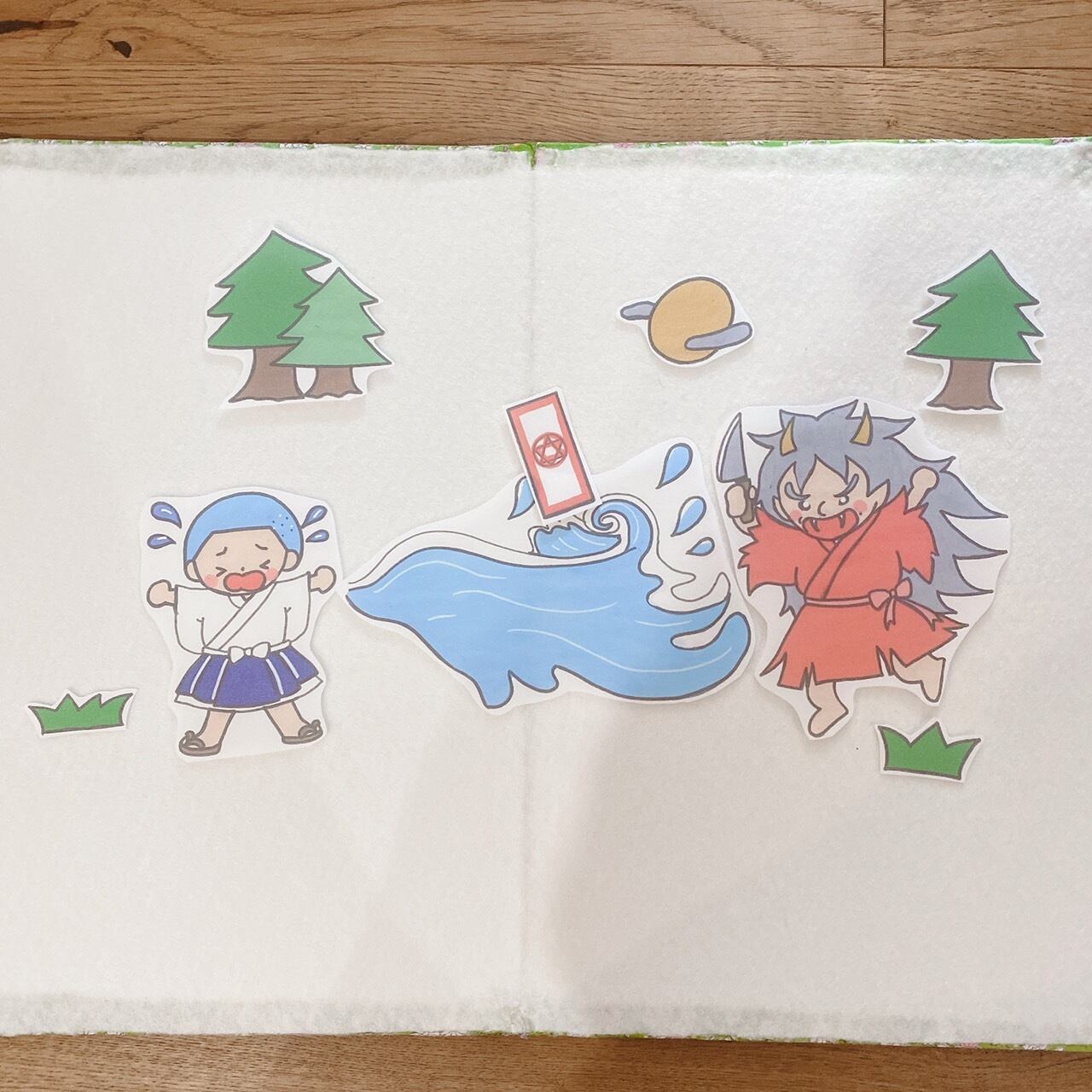 三枚のお札 パネルシアター お話 昔話 台本つき 2〜5歳向け | パネルシアター・スケッチブック 保育用品販売 risugumi