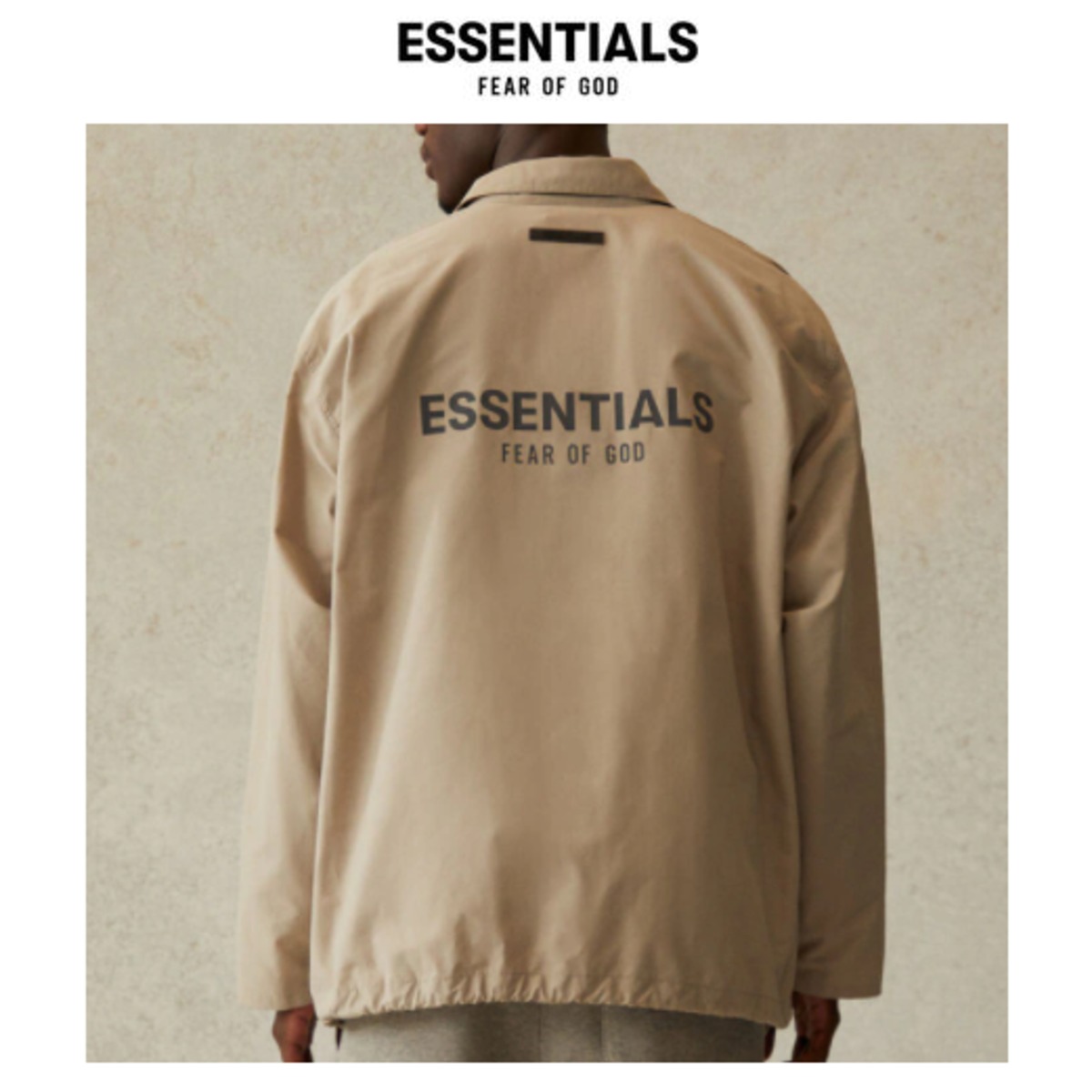 【FEAR OF GOD】ESSENTIALS コーチ ジャケット | CELEV